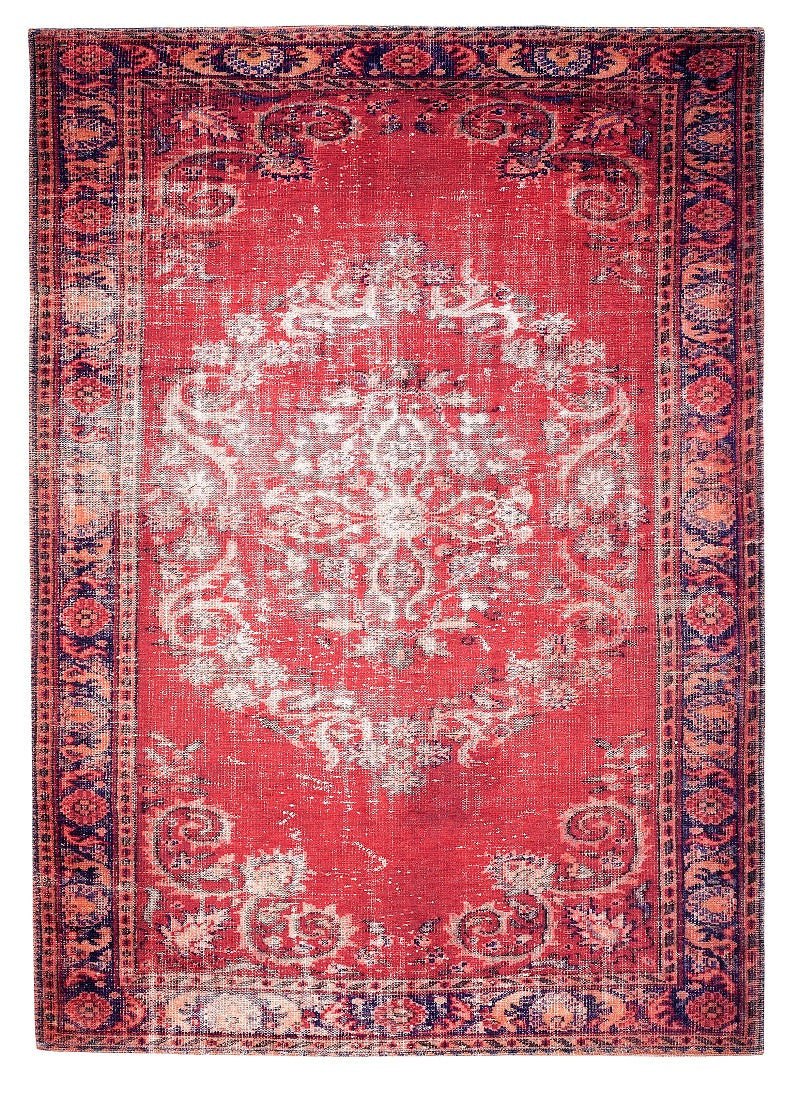 Sparx Medallion Distressed Red Washable Modern Rug by Viana | Rug Love